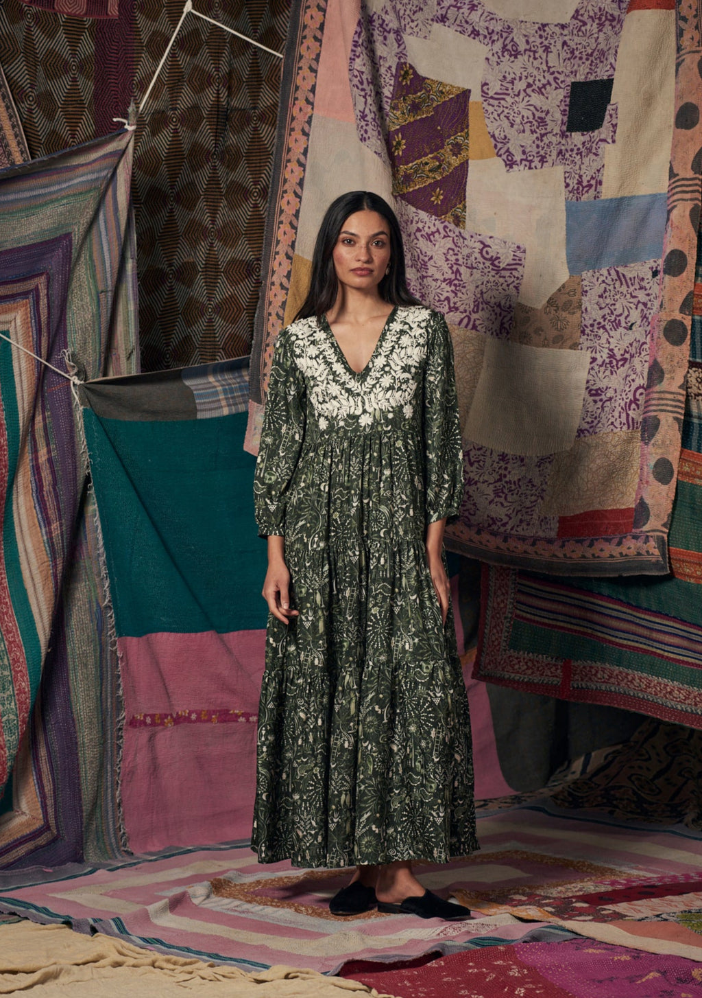 Frangipani Dress Folktale Green – Muzungu Sisters UK