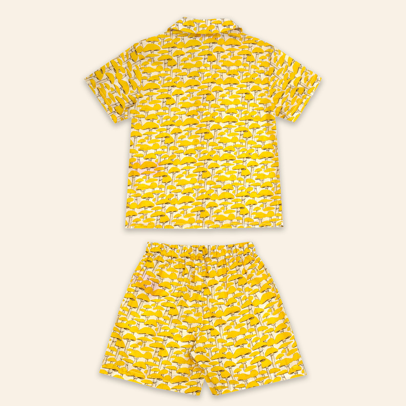 Kids Aryo Shirt and Otto Shorts Yellow Mushroom – Muzungu Sisters UK