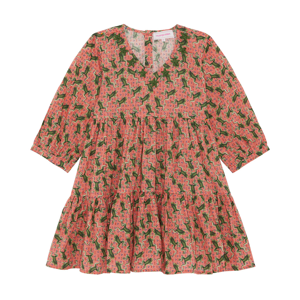 Kids Fran Dress Frog Blossom – Muzungu Sisters UK