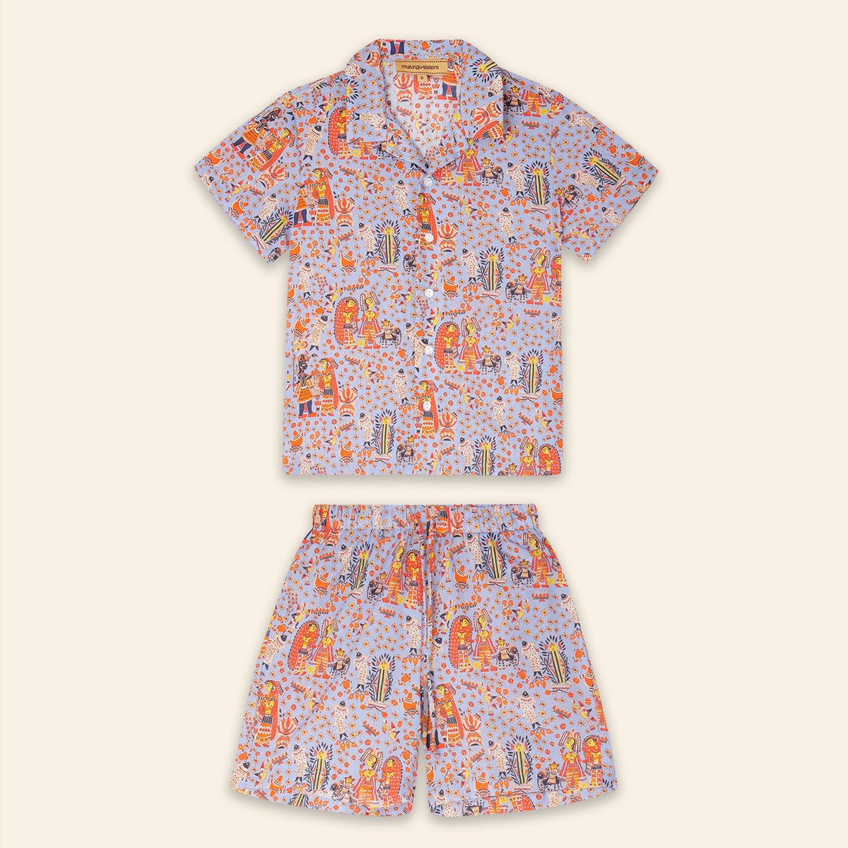 Kids Aryo Shirt and Otto Shorts Bihar Blessings Periwinkle – Muzungu ...